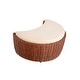 Romantic Collection outdoor harvest moon shape Ottoman - Bed Bath ...