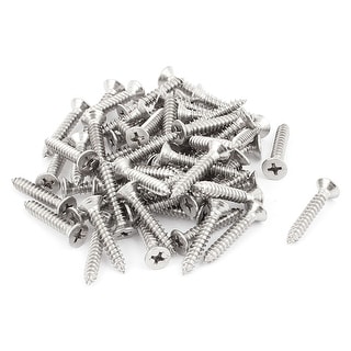 4.2mm x 25mm Countersunk Cross Head Self Tapping Screw Fasteners 60 Pcs ...