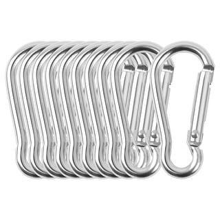 10 PCS Mini Aluminum Carabiner Camping Spring Key Chain Clip Hook ...