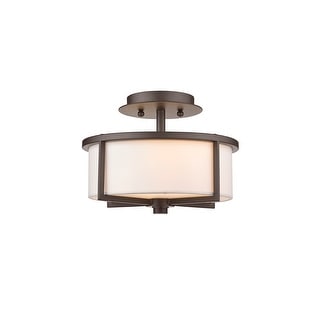 Livex Lighting Wesley 2 Light Semi Flush Ceiling Fixture - Bed Bath ...