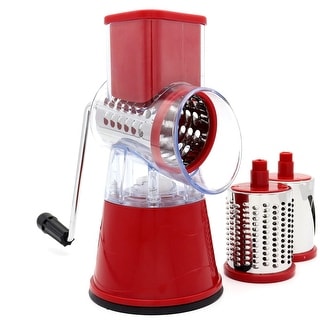 Manual Rotary Cheese Grater With Suction Base Drum Shredder Vegetable ...
