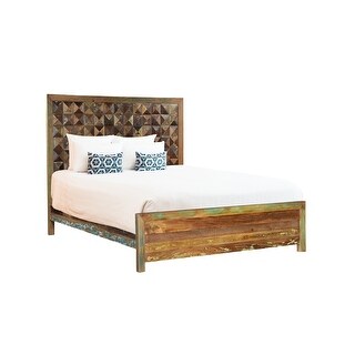 Julian Geometric Pattern Wood Panel Bed - Bed Bath & Beyond - 36931608