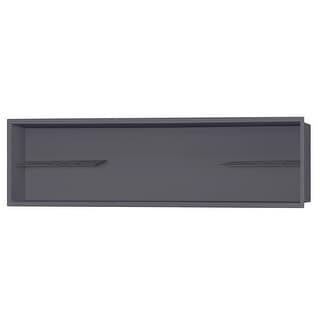 12-in x 48-in Ultra-thin Frame Recessed Stainless Steel Shower Niche ...