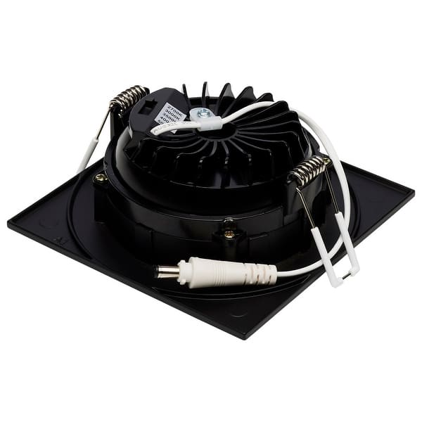 12W LED Direct Wire Downlight Gimbaled 4In CCT Selectable Square Remote ...