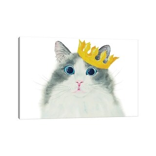 iCanvas "Little King Cat" by Alexey Dmitrievich Shmyrov Canvas Print ...