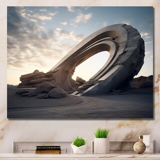 Designart "Surrealism Aesthetics Space Canyon II" Surrealism Landscape ...