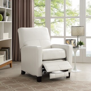 Hydeline Connie Leather Push Back Recliner Chair with Memory Foam - Bed ...