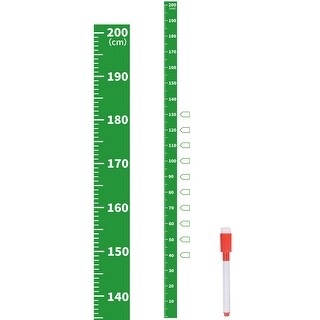 Height Growth Chart 200cm Wall Chart Ruler with Marker Pen, Full Green ...