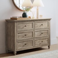 Gerald Traditional Wooden 6 Drawer Dresser With Storage By HULALAHOME ...