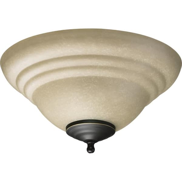 Quorum International 1232 2 Light Ceiling Fan Bowl Light Kit with Amber ...