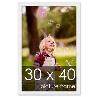 30x40 Frame White Wood Picture Frame - Complete with Frame Grade ...