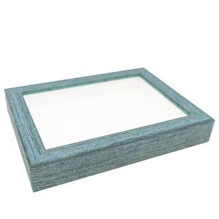 18x18 Shadowbox Wood Frames - Weathered Blue DEEP Shadow Box - Display ...