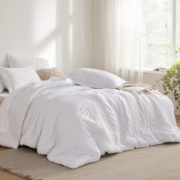 Bed in a Bag Full 7 Piece Stripes Seersucker Bedding Set - On Sale ...