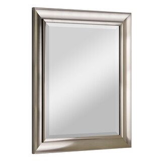 Head West Brushed Nickel Framed Wall Mirror - 35" x 29" - 35" x 29 ...