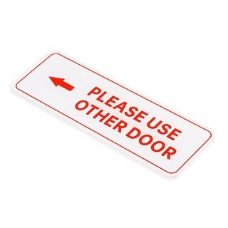 Please Use Other Door Left Arrow Signs, Acrylic Self Adhesive Door ...