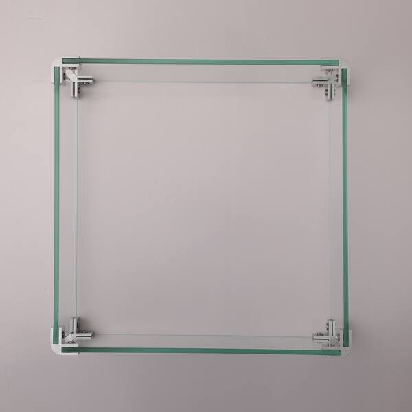 Glass Wind Gurad Square Glass Windshield For Square Fire Table - Bed ...
