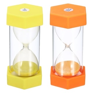 5，15 Min Sand Timer,2pcs Hexagon with Cover,Count Down Sand Clock ...