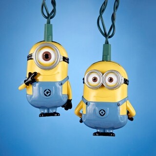 10 Blue Yellow Despicable Me Minion Novelty Christmas Lights 1.75 ...