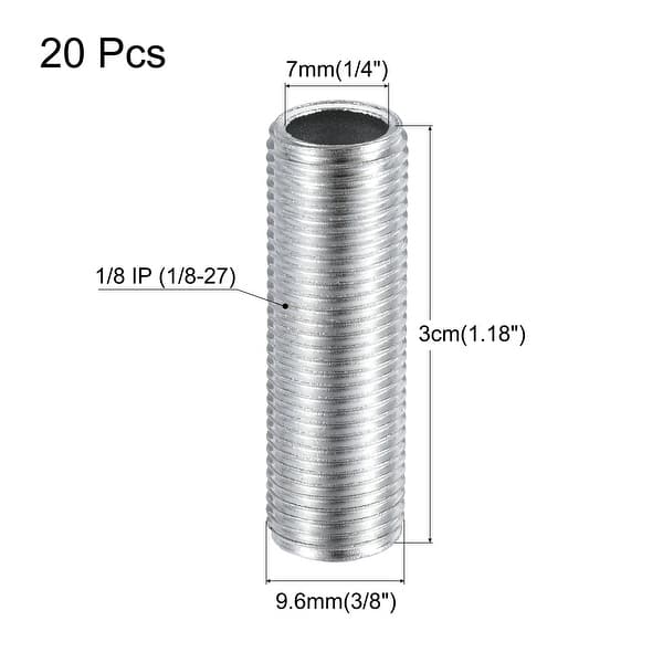 Lamp Pipe 1/8IP All Thread 3cm Long Extension Rod Coupling Connector ...