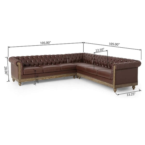 brown corner settee