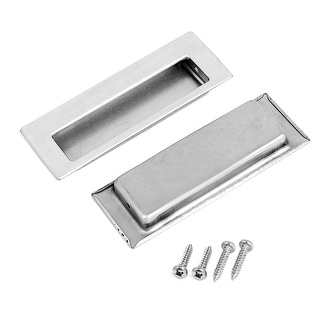 Drawer Door 115 x 41mm Rectangle Recessed Flush Pull Handle Hardware ...