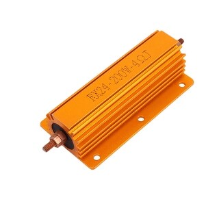 200W 4 Ohm Wirewound Aluminum Housed Clad Resistor Gold Tone - Gold ...