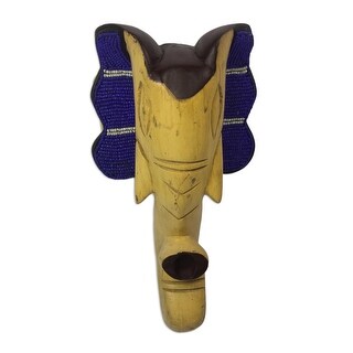 Novica Handmade Funky Elephant African Wood Mask - Bed Bath & Beyond ...