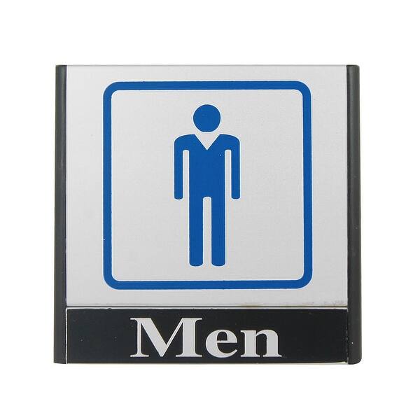 Unique Bargains Unique Bargains Blue Mens Printed Washroom Restroom WC ...