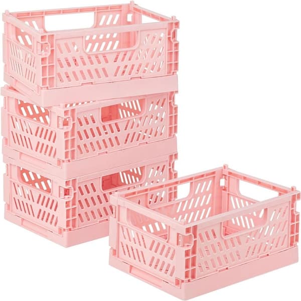 4-Pack Pink Pastel Storage Baskets - Bed Bath & Beyond - 39310796