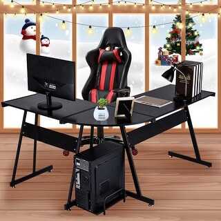 Reversible L Shaped Corner Desk L shaped Corner Computer Office Table ...