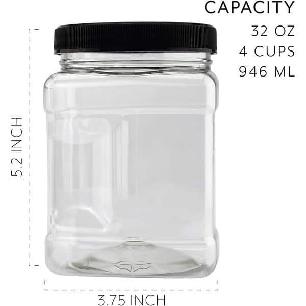 Square Plastic Jars - Bed Bath & Beyond - 39462564