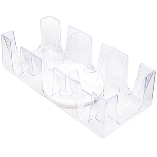 Brybelly Elite Rotating Card Holder Tray, 9-deck - Clear - 10.75x5x3.5 ...