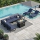 11-Piece Luxury Aluminum Outdoor Furniture Set with Chaise Lounge ...