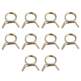 Double Wire Spring Hose Clamp, 50pcs 65Mn Steel 9mm Clips, Color Zinc ...
