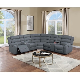 Poundex 3-Piece Reclining Sectional Set - Bed Bath & Beyond - 40712086