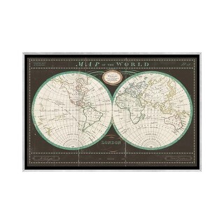 iCanvas "Torkingtons World Map Slate" by Sue Schlabach Framed - Bed ...