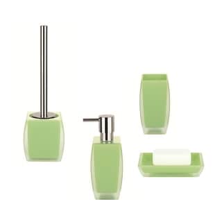 4-Piece Bathroom Accessories Set Spirella Freddo Green - Bed Bath ...