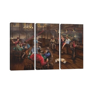 iCanvas "Old West Saloon" by Geno Peoples 3-Piece Canvas Wall Art Set ...