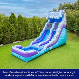 HeroKiddo Ocean Wave 16' Commercial Grade Inflatable Water Slide with ...