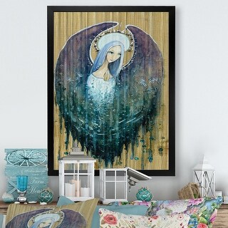 Designart "Religious Angel Klimt Art II" Traditional Framed Wall Art ...