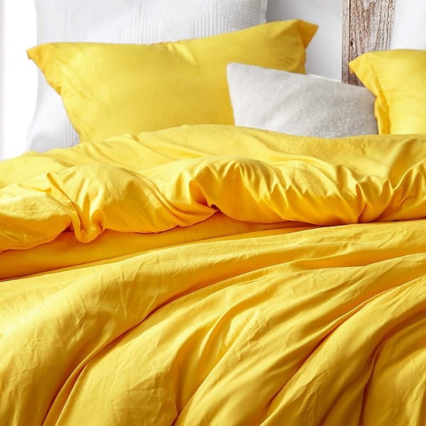 very yellow bedding