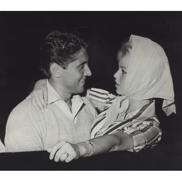 Brigitte Bardot and her fiancee Sacha Distel Photo Print - Bed Bath ...