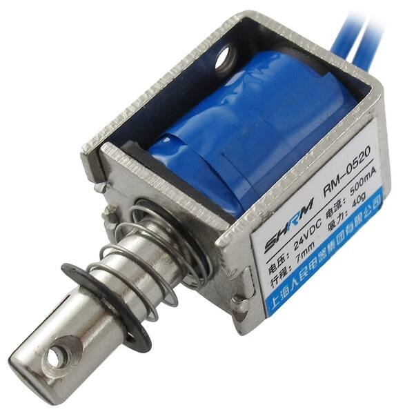 Unique Bargains DC 24V 7mm Stroke 0.04kg Holding Force Push Type ...