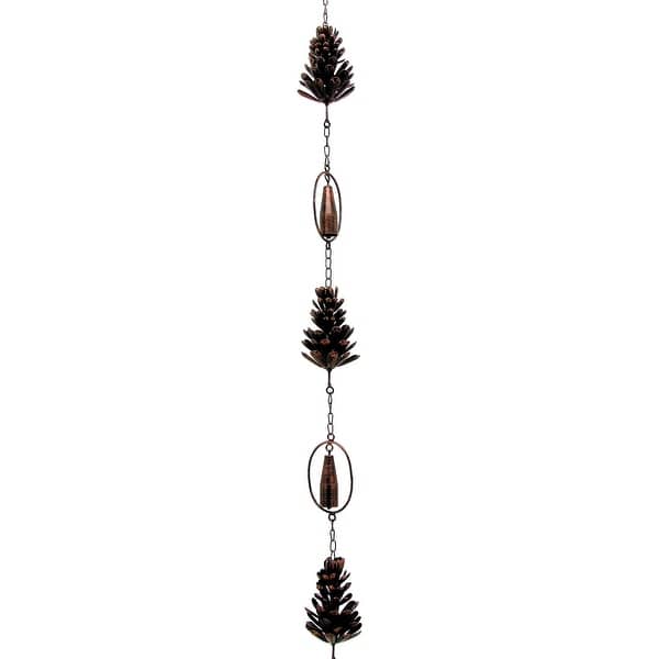 72" Long Antique Bronze Hanging Pinecone Rain Chain - Bed Bath & Beyond ...