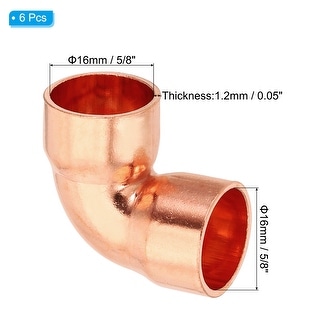Elbow Copper Fitting Solder Pure Copper Connector - Copper Tone - Bed ...