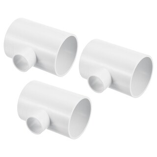 2 1/2" x 1" 3 Way Tee Pipe Fittings UPVC, 3 Pack Joint Coupling Pipe ...
