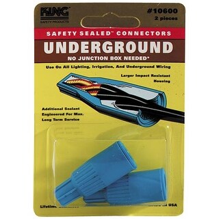 King Safety 62110 Waterproof Wire Connectors, Aqua Blue/Orange, Pack-6 ...