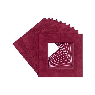 12x12 Mat for 8x8 Photo - Dark Red Suede Matboard for Frames Measuring ...