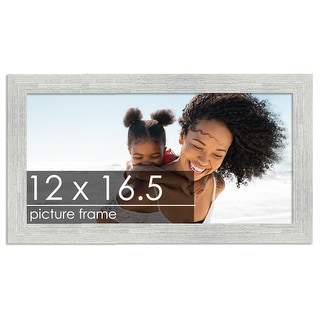 12x16.5 Frame White Wash Distressed - Aged Washed Wood Picture Frame ...