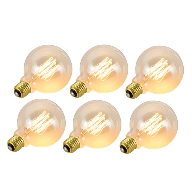 Aspen Creative G30 Vintage Edison Filament Light Bulb, 60 Watt Medium ...